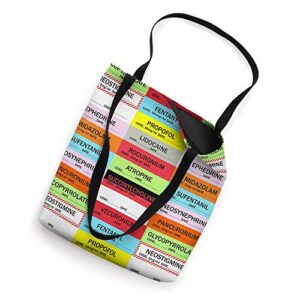 Anesthesia Labels Tote Bag