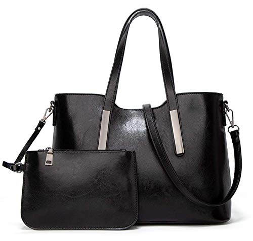 Women Handbag Satchel Purses and Handbags for Women Shoulder Tote Bags Wallets (Black)