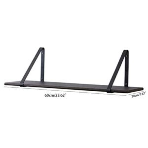 Tyoo Floating Shelf Triangular Modern Black Bracket Wall-Mounted Shelf Suitable for Home Decoration Living Room Bathroom, Bedroom Kitchen