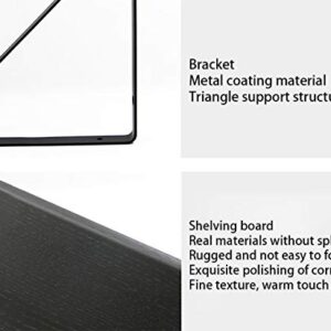 Tyoo Floating Shelf Triangular Modern Black Bracket Wall-Mounted Shelf Suitable for Home Decoration Living Room Bathroom, Bedroom Kitchen