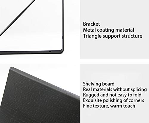 Tyoo Floating Shelf Triangular Modern Black Bracket Wall-Mounted Shelf Suitable for Home Decoration Living Room Bathroom, Bedroom Kitchen