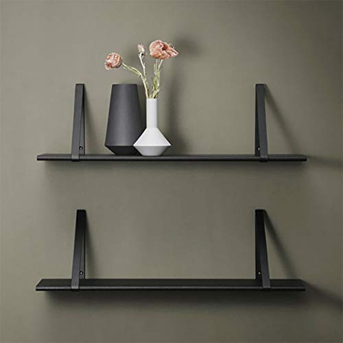 Tyoo Floating Shelf Triangular Modern Black Bracket Wall-Mounted Shelf Suitable for Home Decoration Living Room Bathroom, Bedroom Kitchen