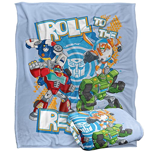 Transformers Roll to The Rescue Silky Touch Super Soft Throw Blanket 50" x 60"