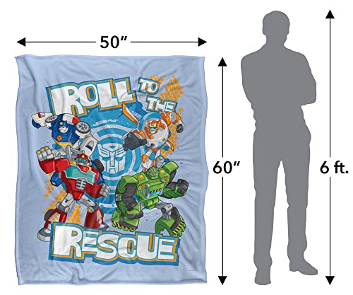 Transformers Roll to The Rescue Silky Touch Super Soft Throw Blanket 50" x 60"