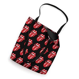 Official Rolling Stones Classic Repeat Tongue Black Tote Bag