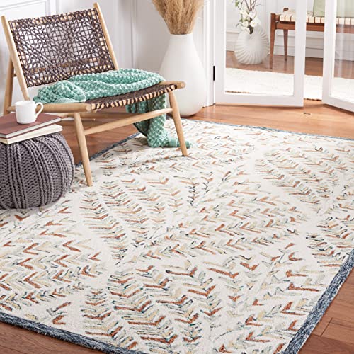 Safavieh Capri Collection 6' x 9' Ivory/Green CPR208B Handmade Premium Wool Living Room Dining Bedroom Area Rug