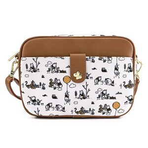 loungefly disney winnie the pooh line drawing crossbody bag purse