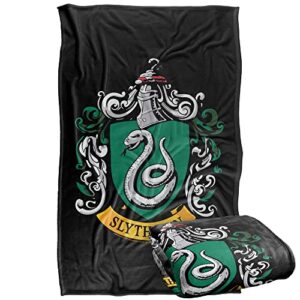 harry potter slytherin crest black silky touch super soft throw blanket 36″ x 58″,slytherin crest