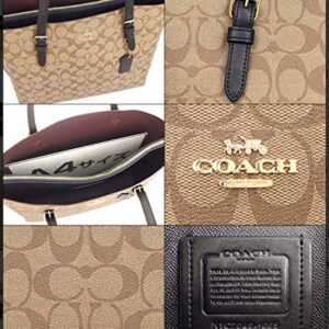 Coach Mollie Tote (Signature Khaki/Black)