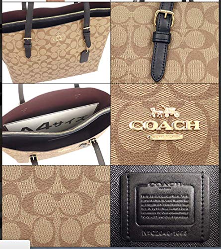 Coach Mollie Tote (Signature Khaki/Black)