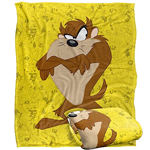 Looney Tunes Blanket, 50"x60", Taz Character Silky Touch Super Soft Throw