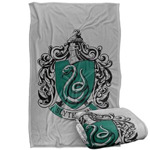 harry potter slytherin crest silky touch super soft throw blanket 36″ x 58″