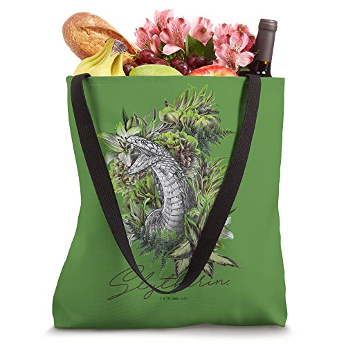 Harry Potter Slytherin Floral Snake Mascot Tote Bag