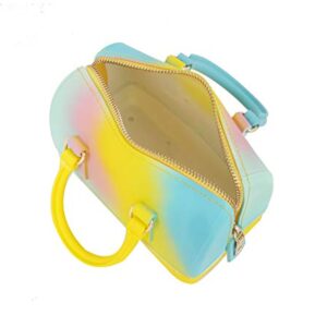 Rainbow Jelly Bag Mini Satchel Crossbody Women Purse Handbags by Soulfina (Multi-M)