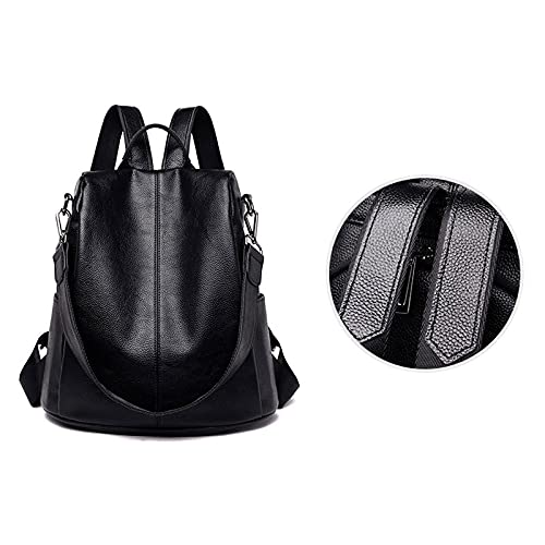 MUMUJJ Backpack Purse for Women, Anti-Theft Genuine Leather Fashion Shoulder Bag, Large Capacity Casual Backpack for Travel and Work ( Color : D )