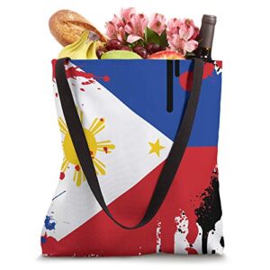 Proud Filipino Products | Paintsplash Retro Philippines Flag Tote Bag