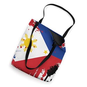 Proud Filipino Products | Paintsplash Retro Philippines Flag Tote Bag