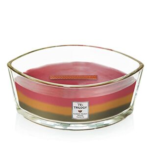 Woodwick Ellipse Scented Candle, Hearthside Trilogy, 16oz | Up to 50 Hours Burn Time