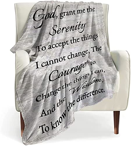 BOOPBEEP Healing Throw Blanket with Inspirational Thoughts and Prayers- Religious Soft Throw Blanket Inspirational Blankets and Throws 50x60 Inch Throw Blankets Perfect Caring Gift for Men & Women