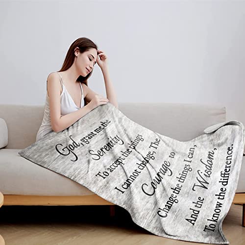 BOOPBEEP Healing Throw Blanket with Inspirational Thoughts and Prayers- Religious Soft Throw Blanket Inspirational Blankets and Throws 50x60 Inch Throw Blankets Perfect Caring Gift for Men & Women