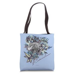 harry potter ravenclaw floral eagle mascot tote bag