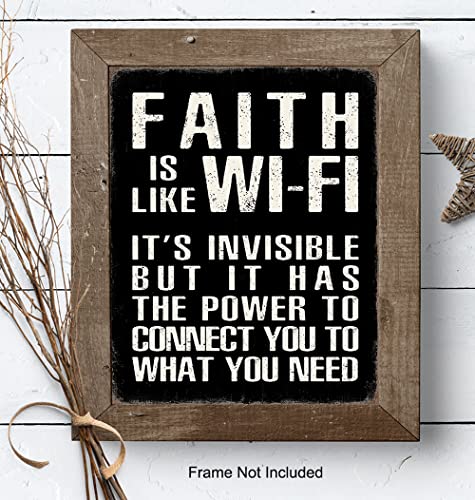 Inspirational Spiritual Religious Wall Decor - Christian Wall Art - Catholic Gifts for Men, Man Cave - God Wall Decor - Faith Wall Decor - Motivational Poster Sign Picture Print - Positive Quotes