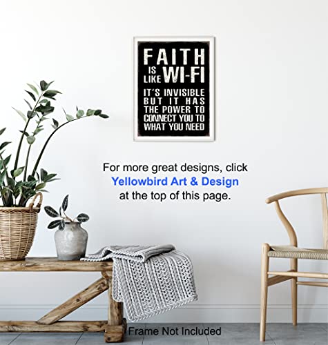 Inspirational Spiritual Religious Wall Decor - Christian Wall Art - Catholic Gifts for Men, Man Cave - God Wall Decor - Faith Wall Decor - Motivational Poster Sign Picture Print - Positive Quotes