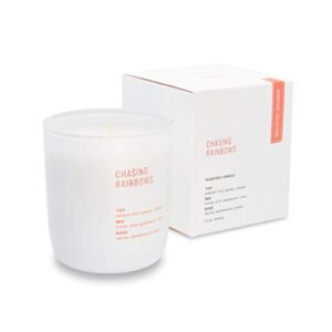 Scented Candle by Studio Oh! - 7.5-Ounce Signature Collection Fragrance-Infused Coconut-Soy Blend Wax Jar Candle - Chasing Rainbows - Burns up to 40 Hours