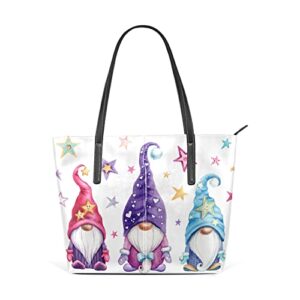 senya colorful gnomes with stars handbags shoulder bags leather crossbody handbag for women tote satchel