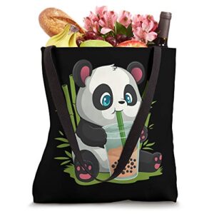 Kawaii Cute Anime Panda Otaku Japanese Bubble Boba Tea Gift Tote Bag