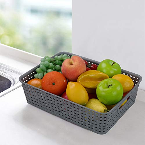 Joyeen Plastic Paper Storage Trays, Office Shallow Basket Set of 4