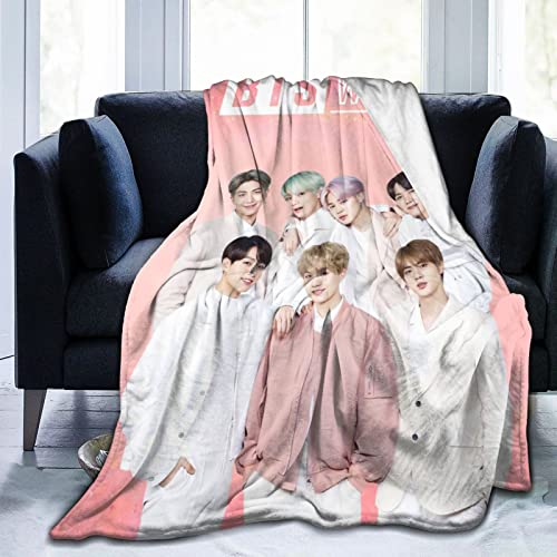 Kpop Blanket Ultra Soft Throw Blanket Warm Plush Cozy Bedding for Couch Sofa Gifts for Kids Adult 50"X40"