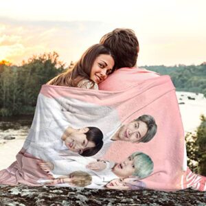 Kpop Blanket Ultra Soft Throw Blanket Warm Plush Cozy Bedding for Couch Sofa Gifts for Kids Adult 50"X40"