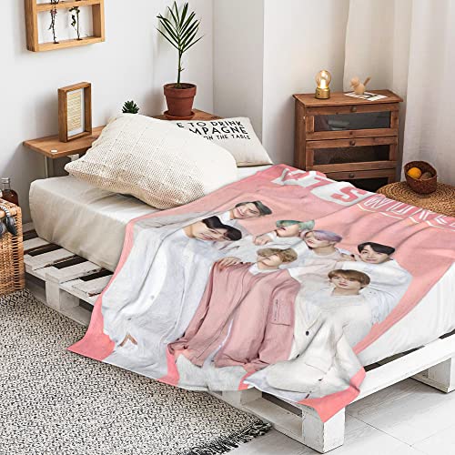 Kpop Blanket Ultra Soft Throw Blanket Warm Plush Cozy Bedding for Couch Sofa Gifts for Kids Adult 50"X40"