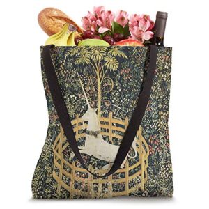 Unicorn in Captivity Middle Ages Art Unicorn Gift Tote Bag