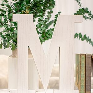 Large Wood Letter |Distressed White Wash | Alphabet Wall Décor | Monogram Letter | Alphabet Letters | Free Standing Letters | Wall Letters | Letter M