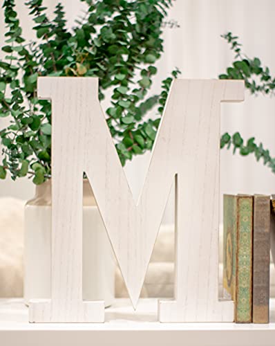 Large Wood Letter |Distressed White Wash | Alphabet Wall Décor | Monogram Letter | Alphabet Letters | Free Standing Letters | Wall Letters | Letter M