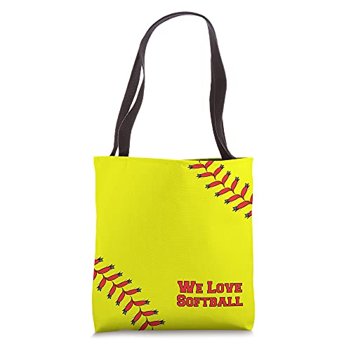 We Love Softball Tote Bag