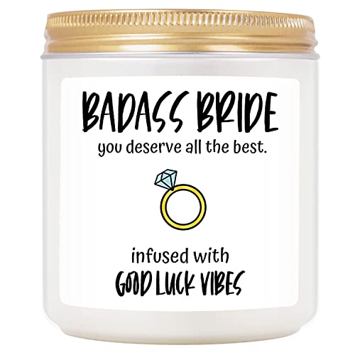 Bride to Be Gift, Bride Gift, Bridal Shower Gift, Badass Bride Soy Candle - Bride, Bachelorette Gift for Her, Bride, Women - Engagement, Wedding Gifts - Bride Gift for Wedding Day, Bachelorette Party