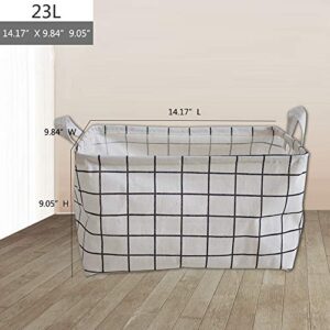 YRHOME Storage Bins 6PCS Rectangular Storage Baskets Fabric Storage Container with Handles Collapsible Basket for Toy Clothes Books Cosmetics Organization,Shelves Basket Organizer