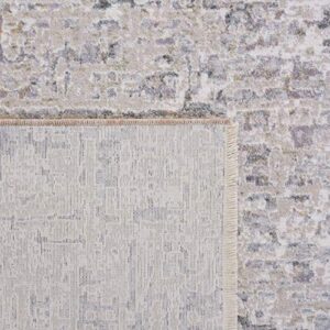 SAFAVIEH Webster Collection 4' x 6' Grey/Beige WBS310G Distressed Premium Viscose Area Rug