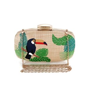 rapeng handmade package flamingo clutch crossbody belt chain bag ladies girls handmade evening bags (style2)