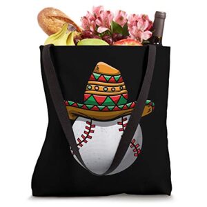 Funny Baseball Mexican Sports Cinco De Mayo Men Women Tote Bag