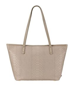 gigi new york women’s zip taylor embossed python tote