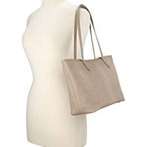 GiGi New York Women's Zip Taylor Embossed Python Tote