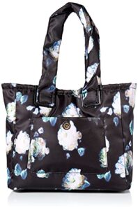 anne klein soft nylon shoulder tote, floral