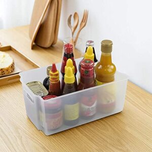 CadineUS 4-pack Stackable Organizer Bins, Clear Stackable Storage Bins