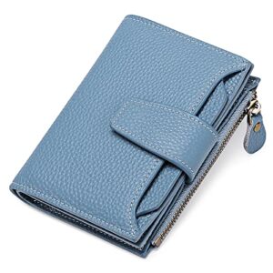 falan mule small wallet for women genuine leather bifold compact rfid blocking small womens wallet