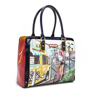 Nicole Lee Cozy Street in Milan Large Satchel