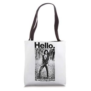 the princess bride hello my name is inigo montoya tote bag